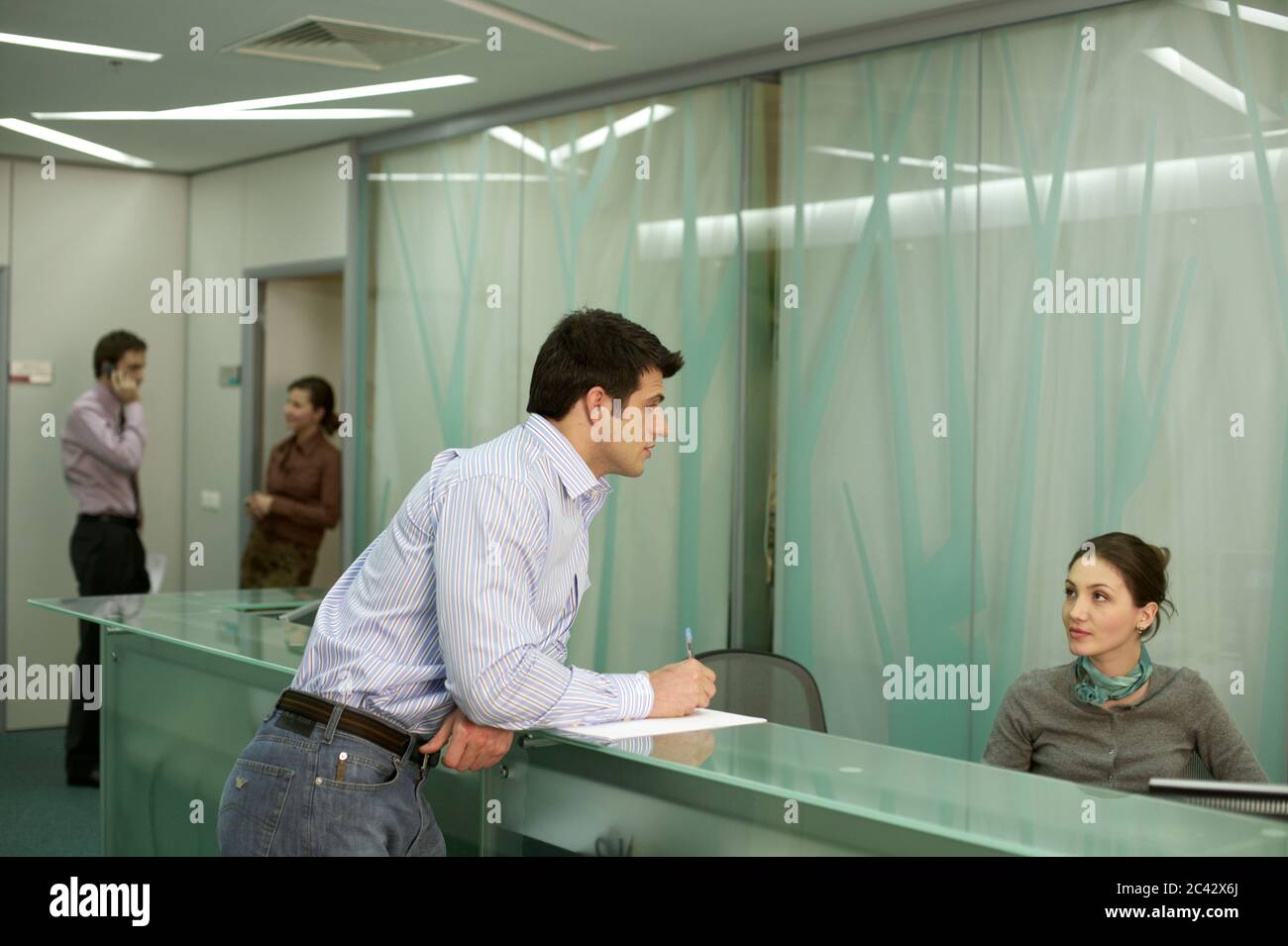 Bank interior counter hi-res stock photography and images - Alamy