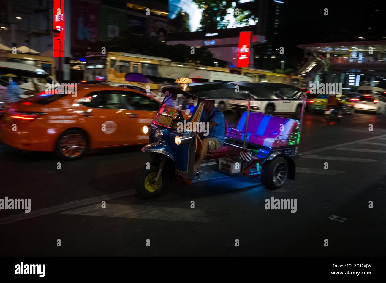 The auto rickshaw, called tuk-tuk in Thailand, is a widely used form of ...