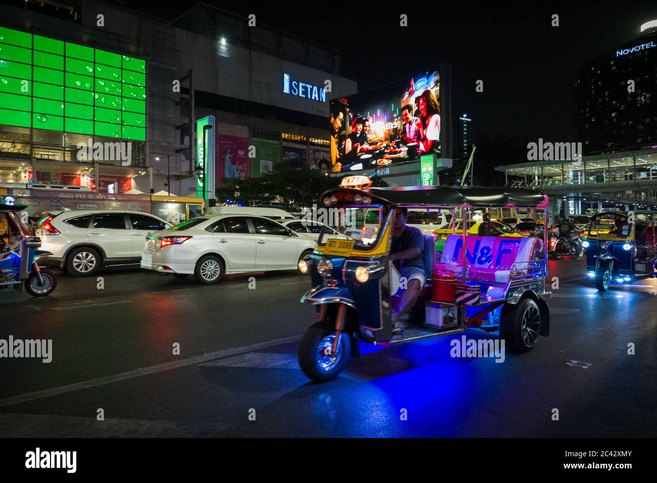 The auto rickshaw, called tuk-tuk in Thailand, is a widely used form of ...
