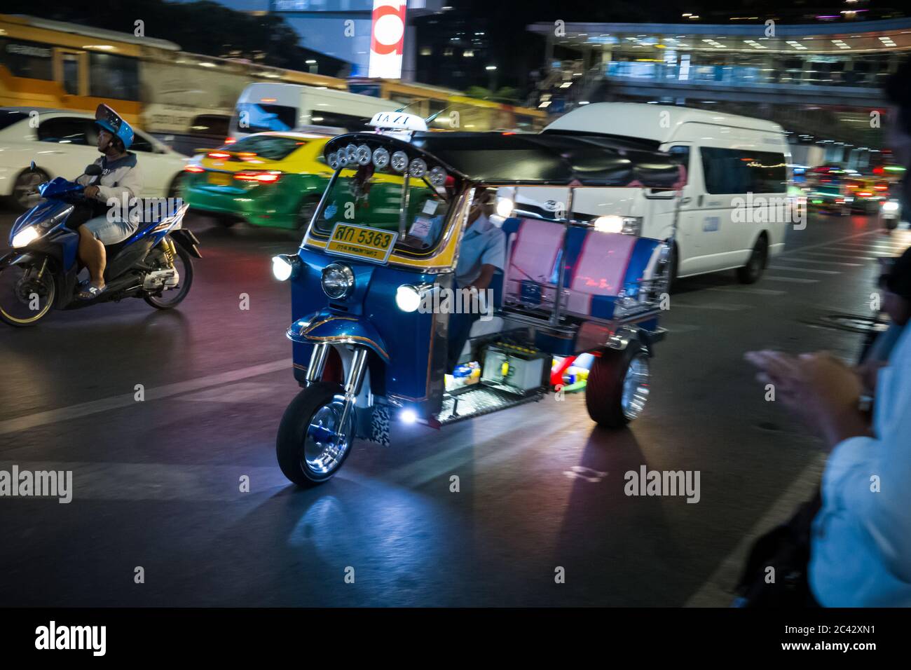 The auto rickshaw, called tuk-tuk in Thailand, is a widely used form of ...