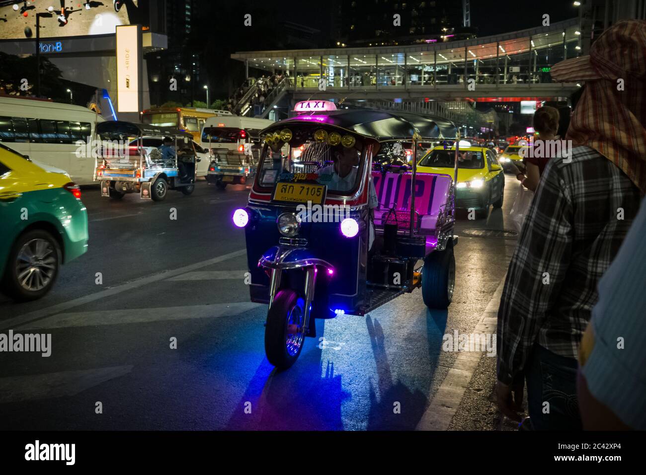 The auto rickshaw, called tuk-tuk in Thailand, is a widely used form of ...