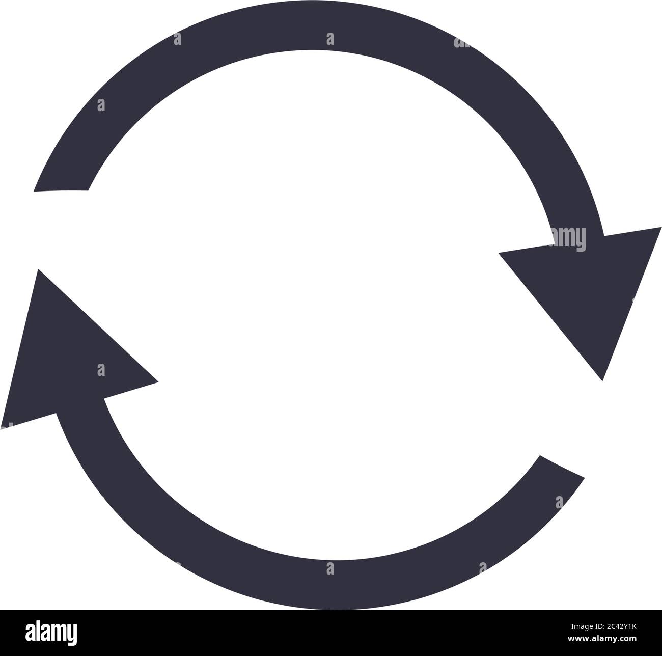 repeat arrows or circle direction flat style icon design of web forward ...