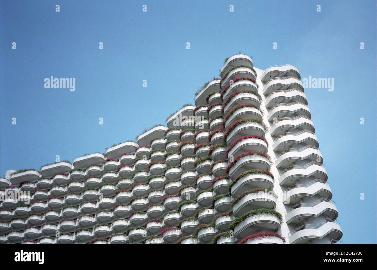 Skyscraper with balconies, Bangkok, Thailand Stock Photo - Alamy