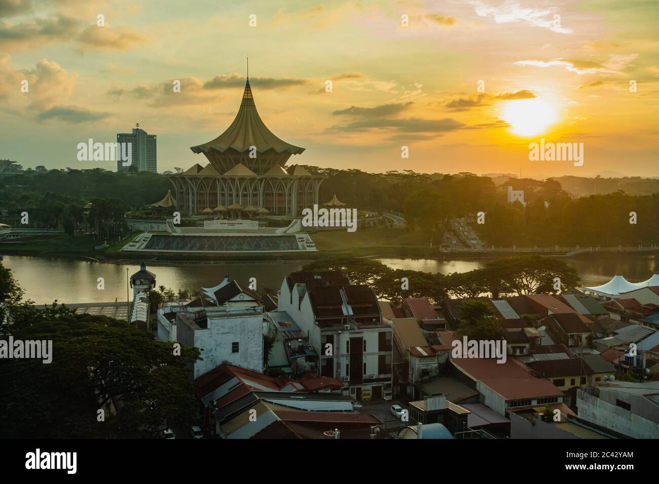 Dewan Undangan Negeri Sarawak or Sarawak Legislative Buildings Stock ...