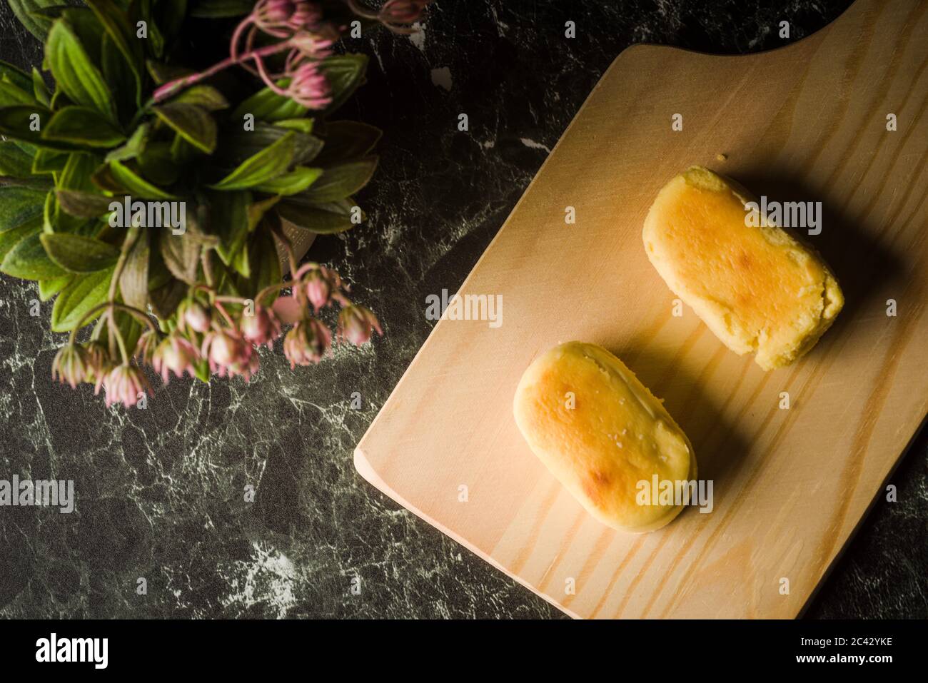 Japanese Hanjuku (Japanese Half Baked Soufflés) Cheesecake Stock Photo ...
