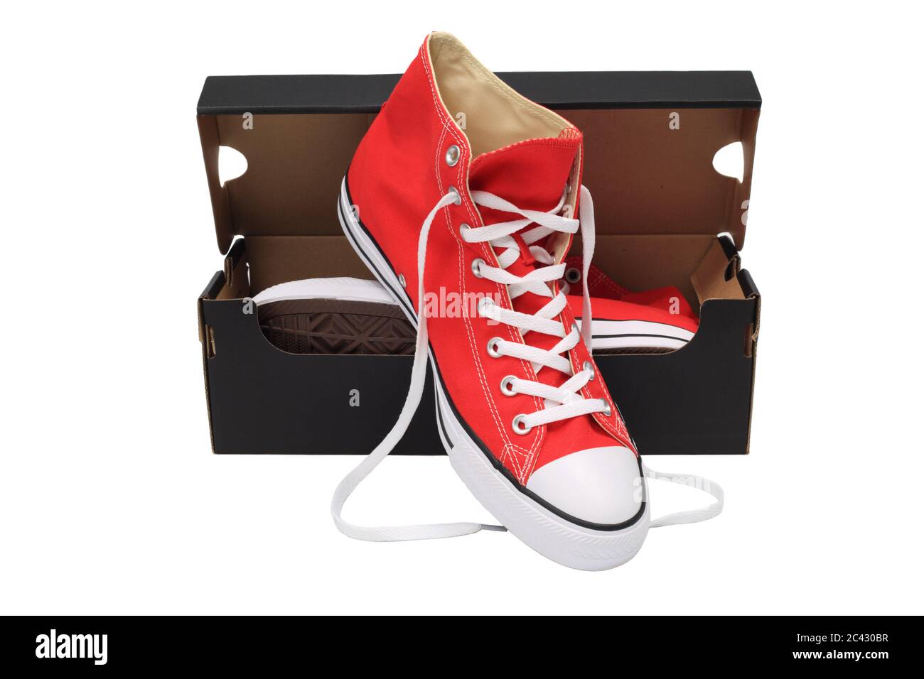 Red white sneakers in Cut Out Stock Images & Pictures - Alamy