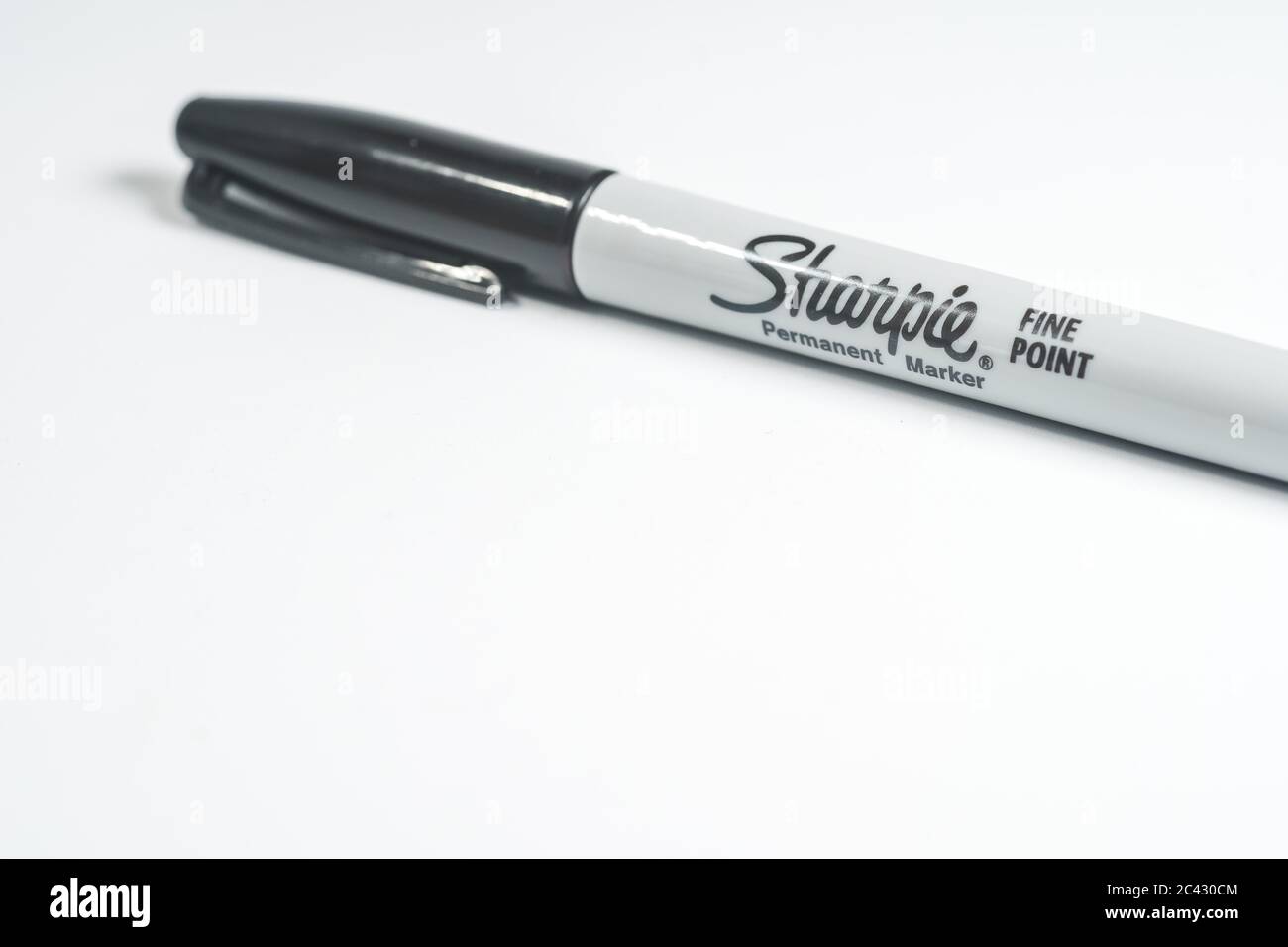 "Sharpie" permanent marker pen isolated against white background Stock ...