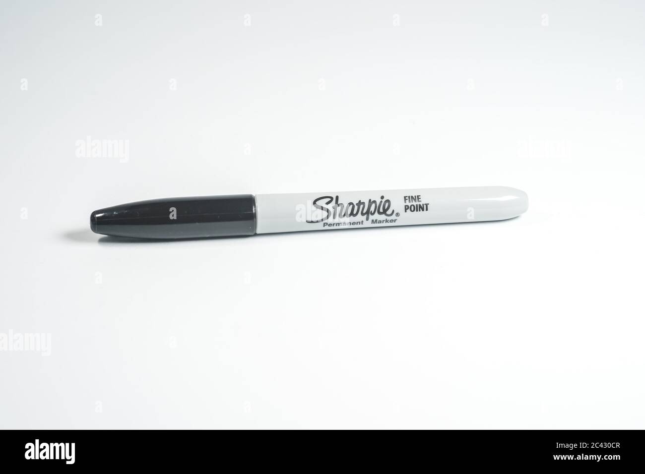 "Sharpie" permanent marker pen isolated against white background Stock ...