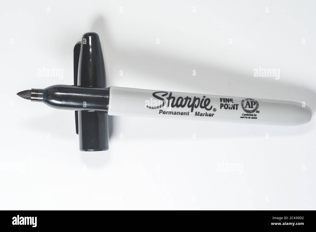 "Sharpie" permanent marker pen isolated against white background Stock ...