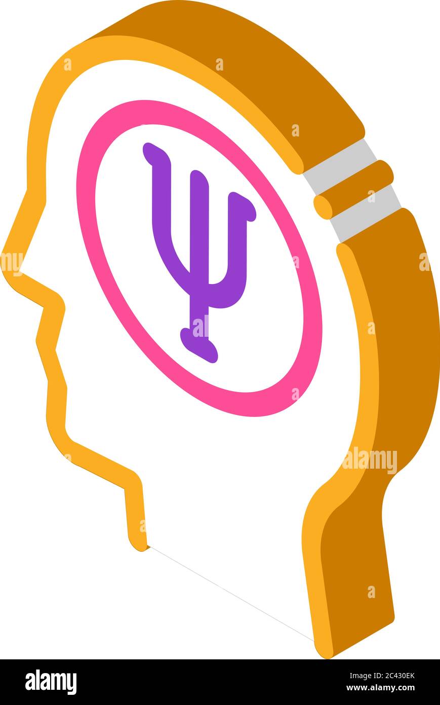 psychology in human brain isometric icon vector illustration Stock ...