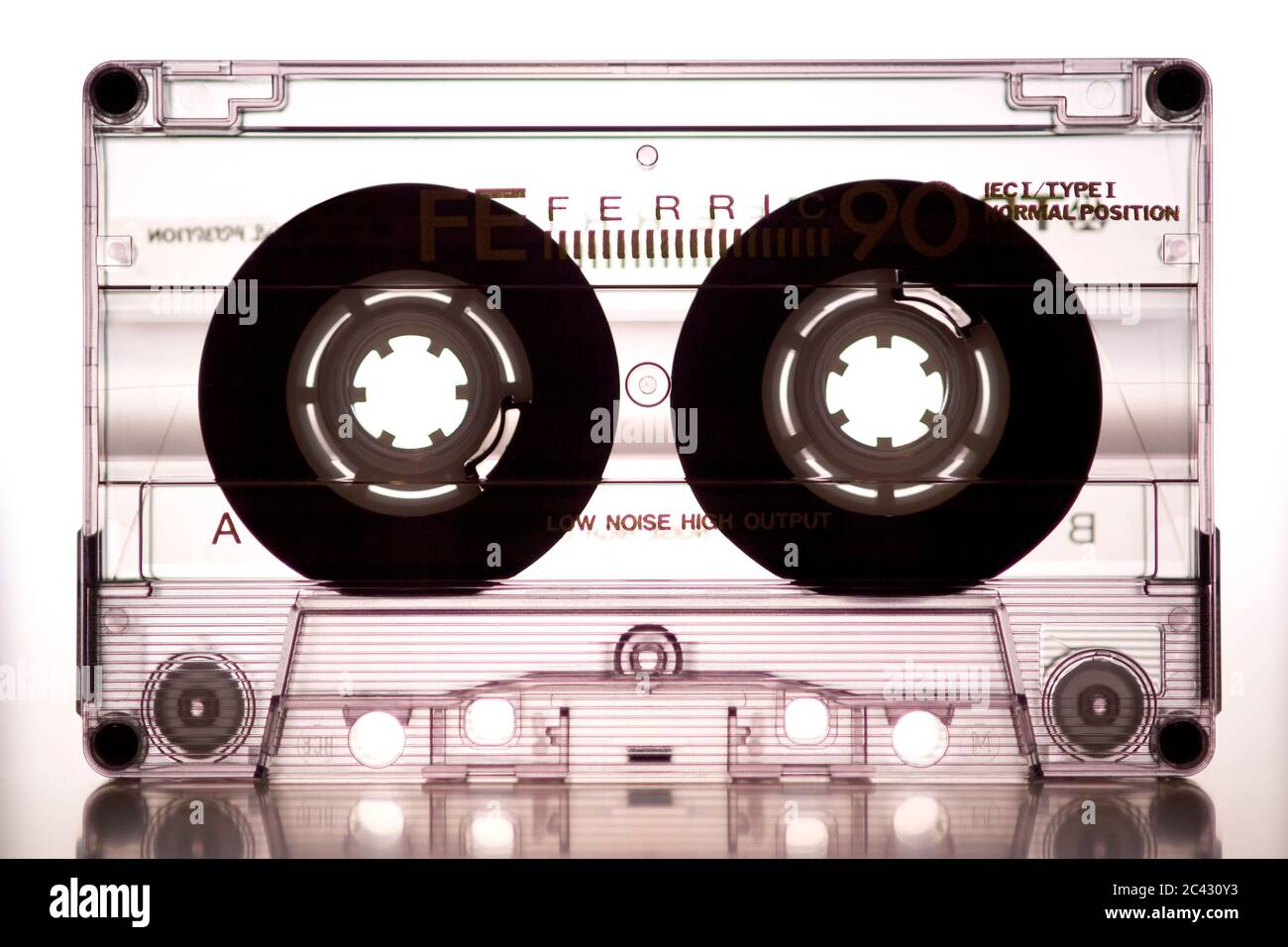 Clear music cassette Stock Photo - Alamy