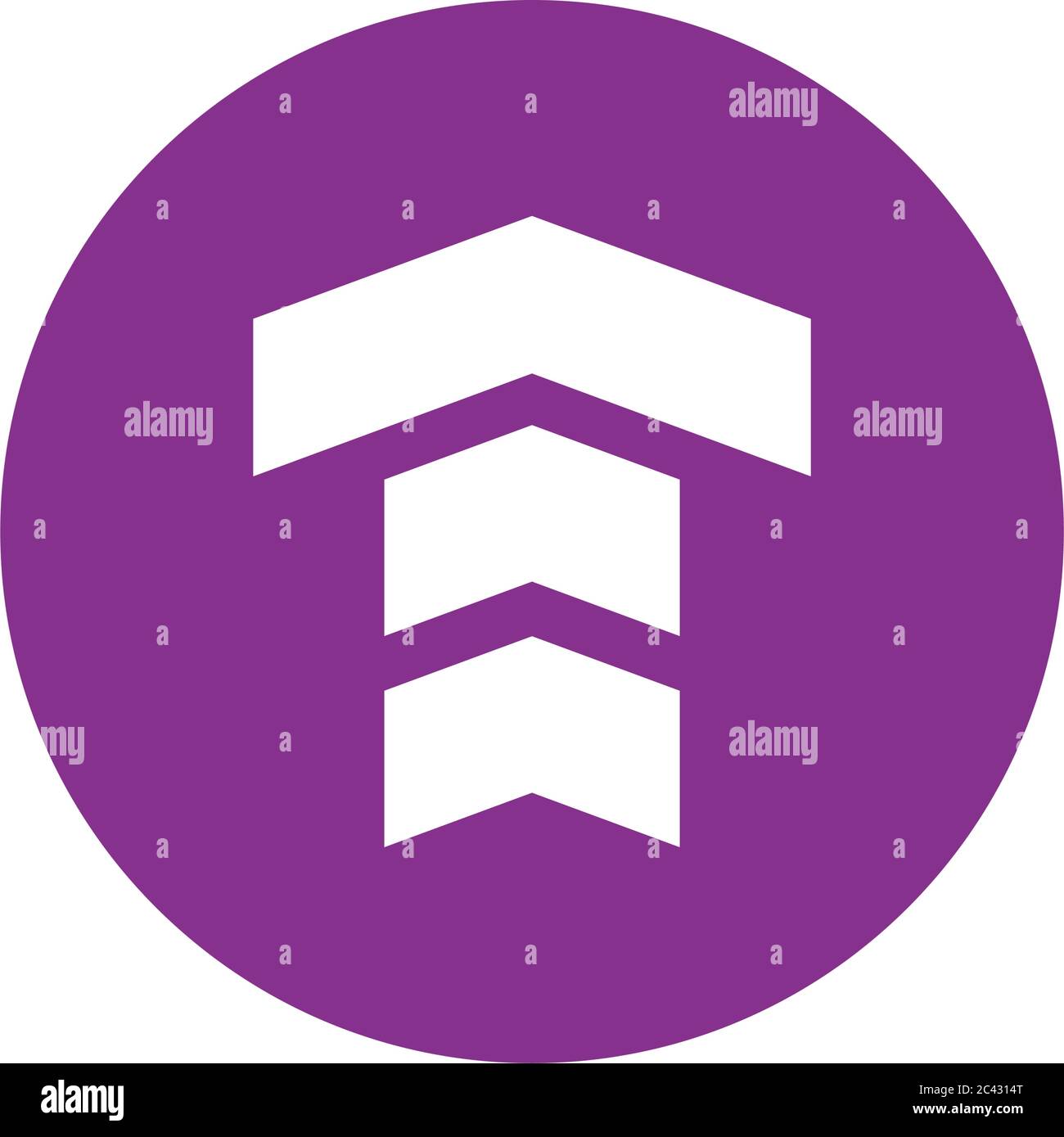 Up arrow or above direction block style icon design of web forward and ...