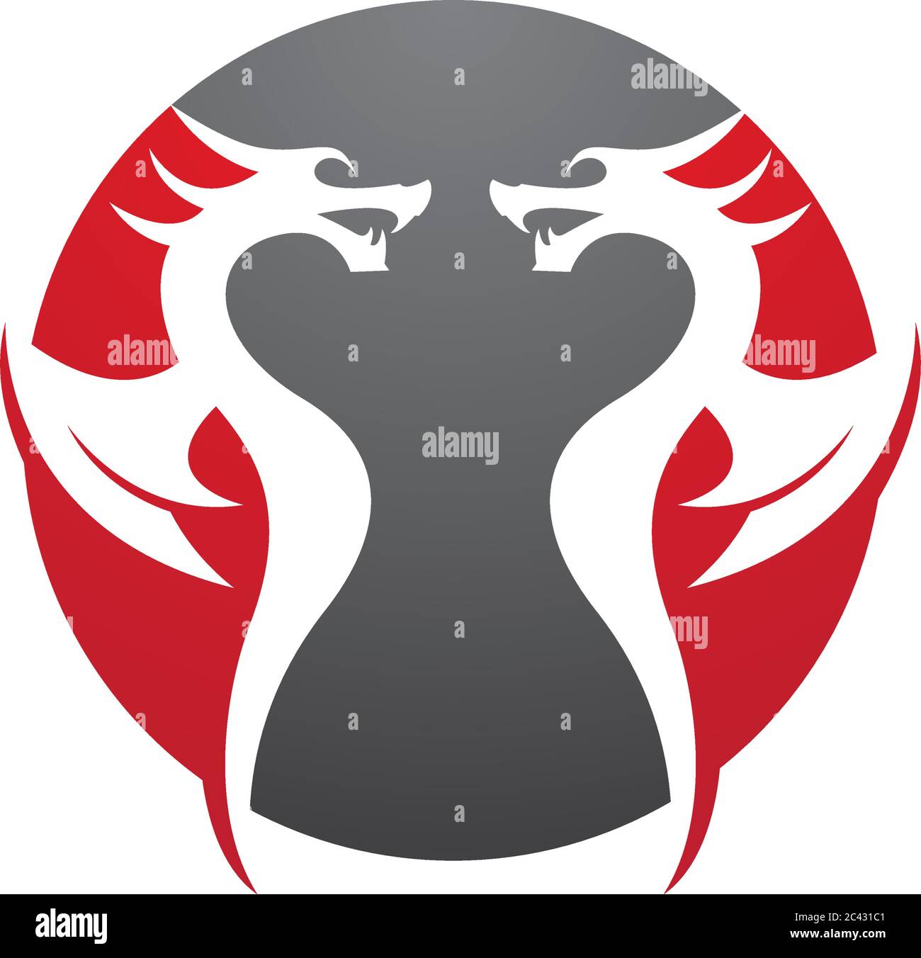 Head dragon flat color logo template vector illustration Stock Vector ...