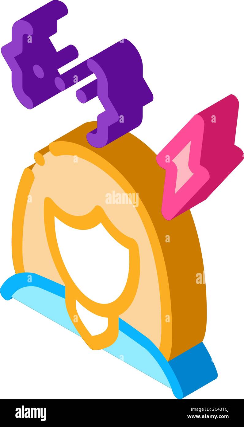 emotionally unstable woman isometric icon vector illustration Stock ...