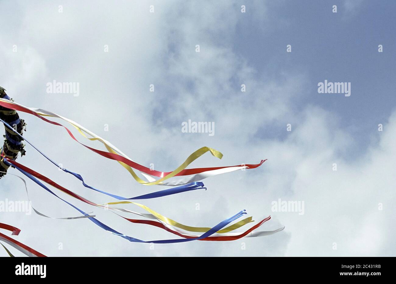 Part of the wreath of a maypole and its ribbons - tradition - customs ...