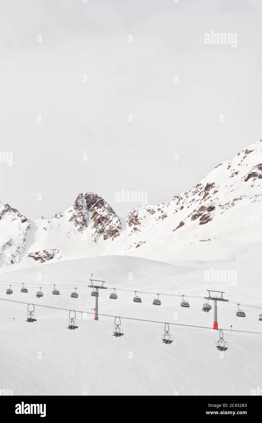 Ski lift in mountain landscape Stock Photo - Alamy