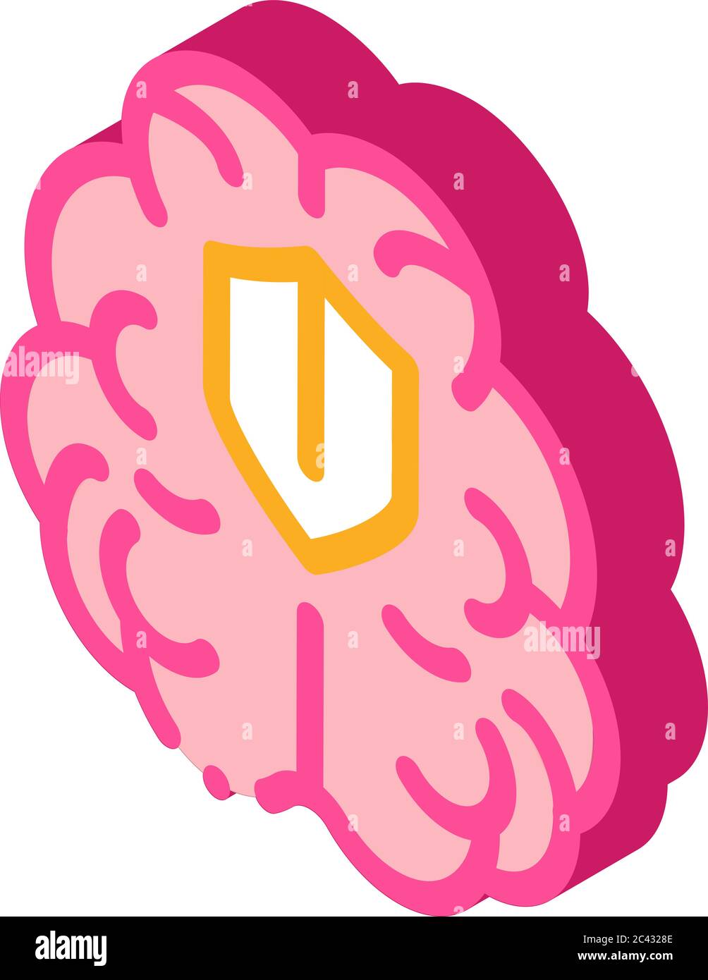 brain protection isometric icon vector illustration Stock Vector Image ...