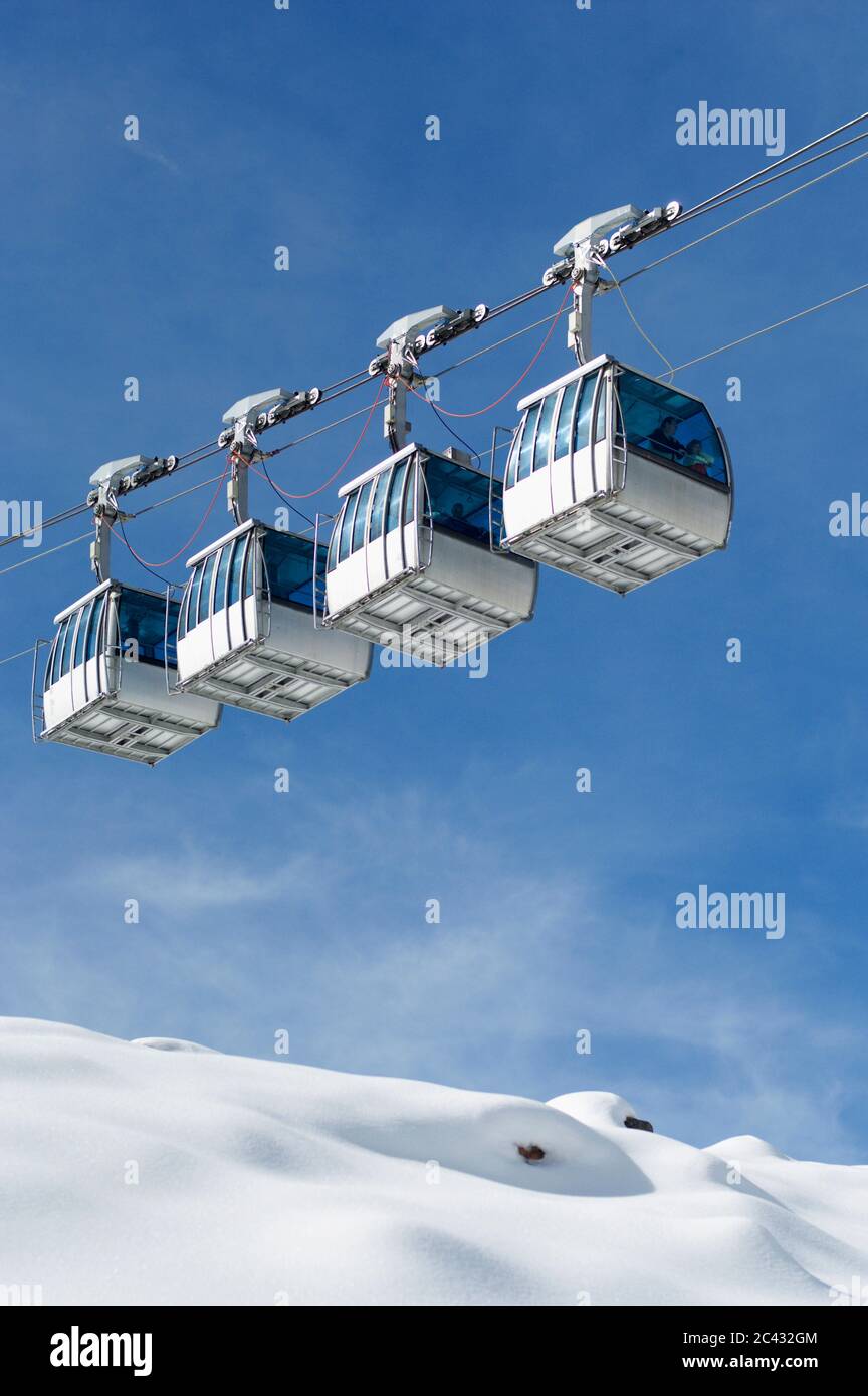 Cabins of a cable car Stock Photo - Alamy