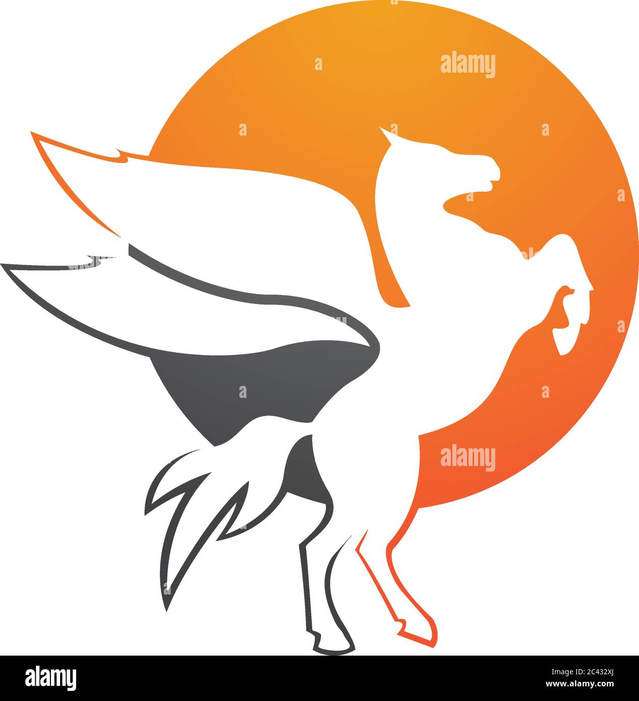 Pegasus Vector Logo Template vector illustration Stock Vector Image ...