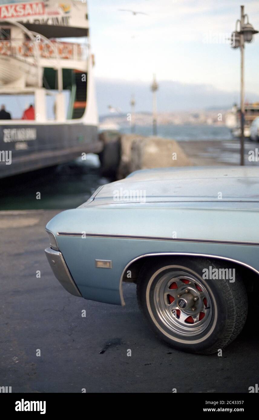 Car is parked on the quay Stock Photo - Alamy