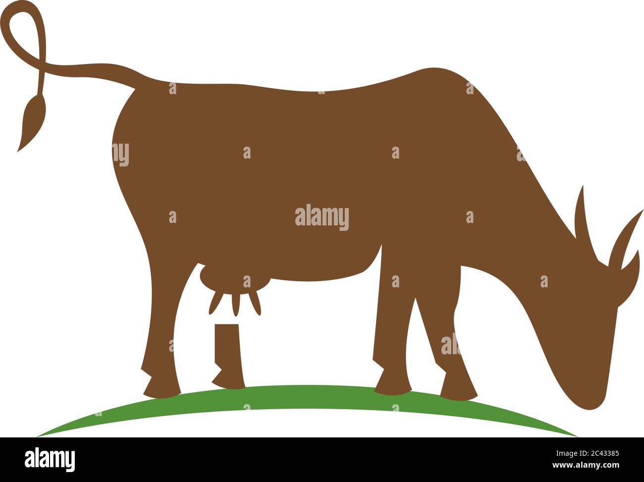 Calf eating Stock Vector Images - Alamy