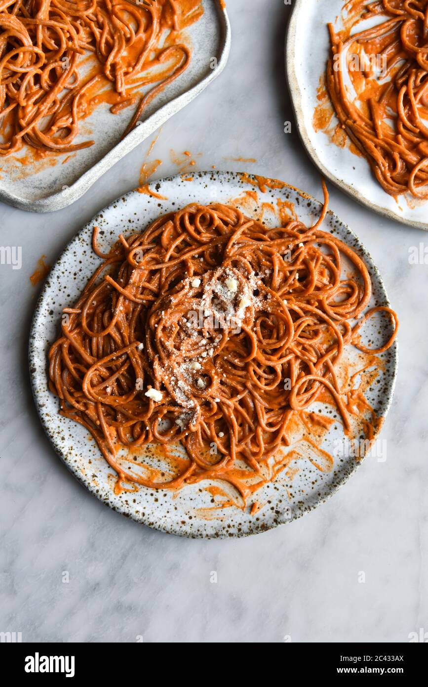 Spaghetti Alla Vodka Stock Photo - Alamy