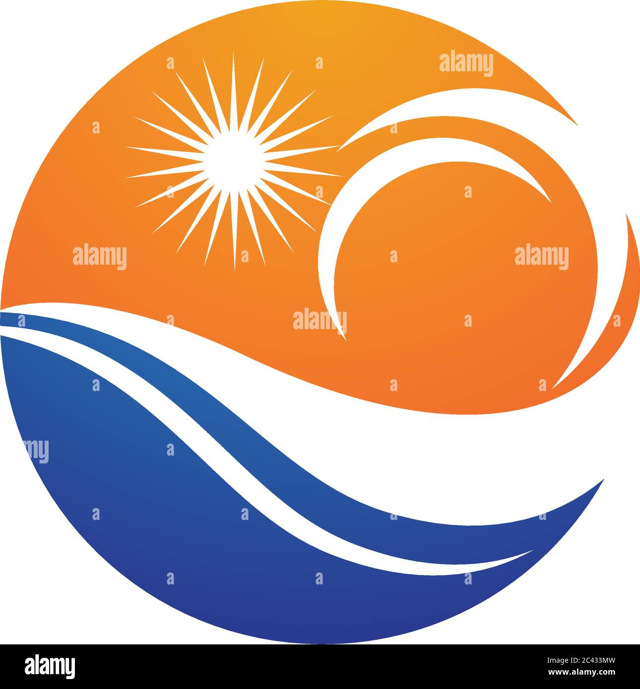 Water Wave logo vector icon illustration design Stock Vector Image ...