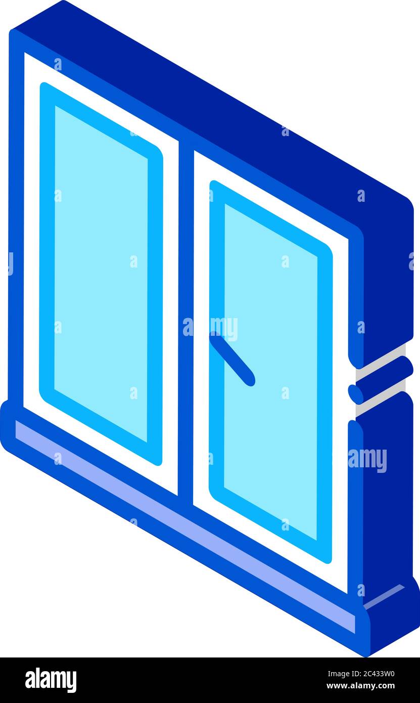 two-half window isometric icon vector illustration Stock Vector Image ...