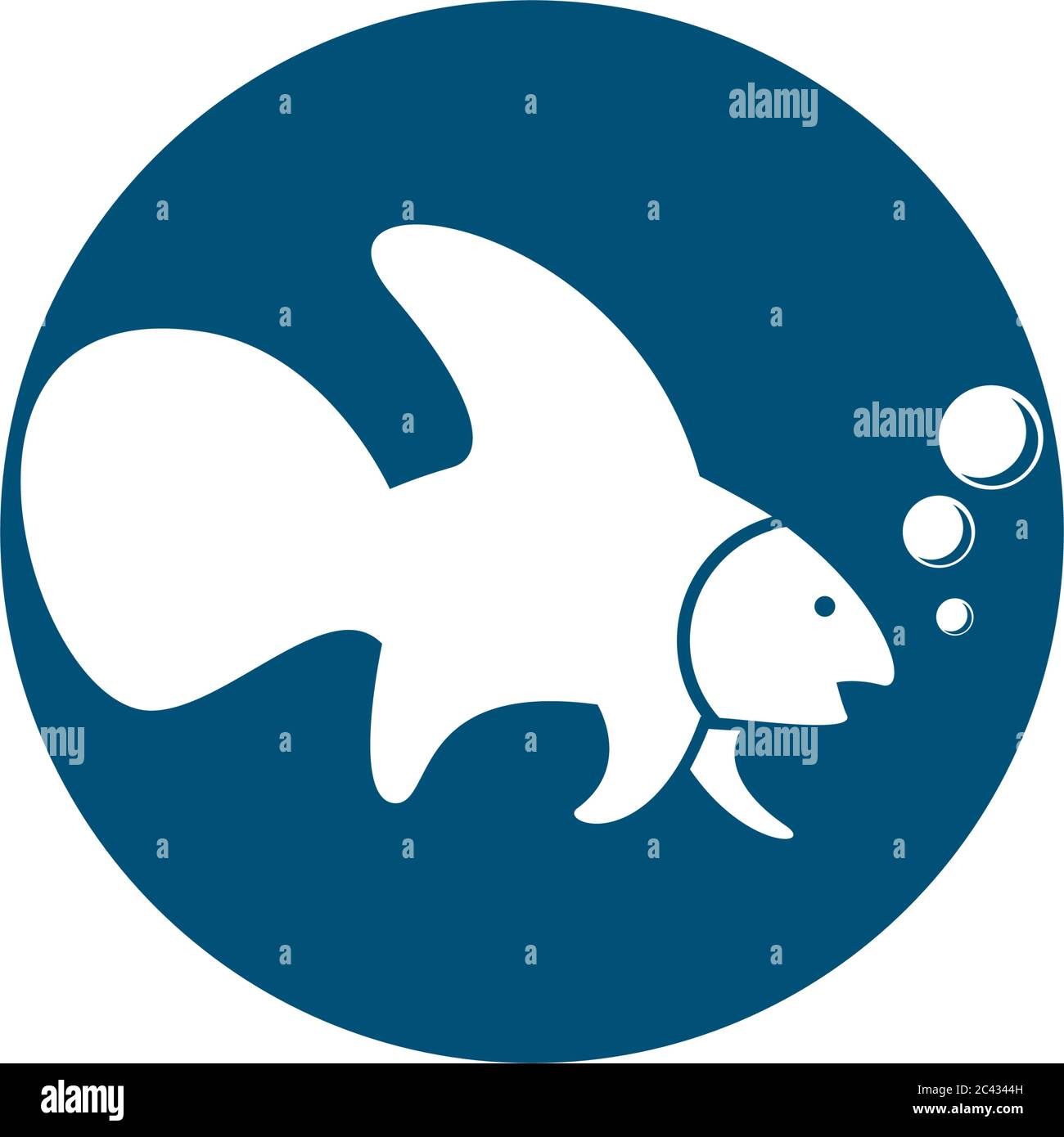 Fighting fish logo template vector icon illustration design Stock ...