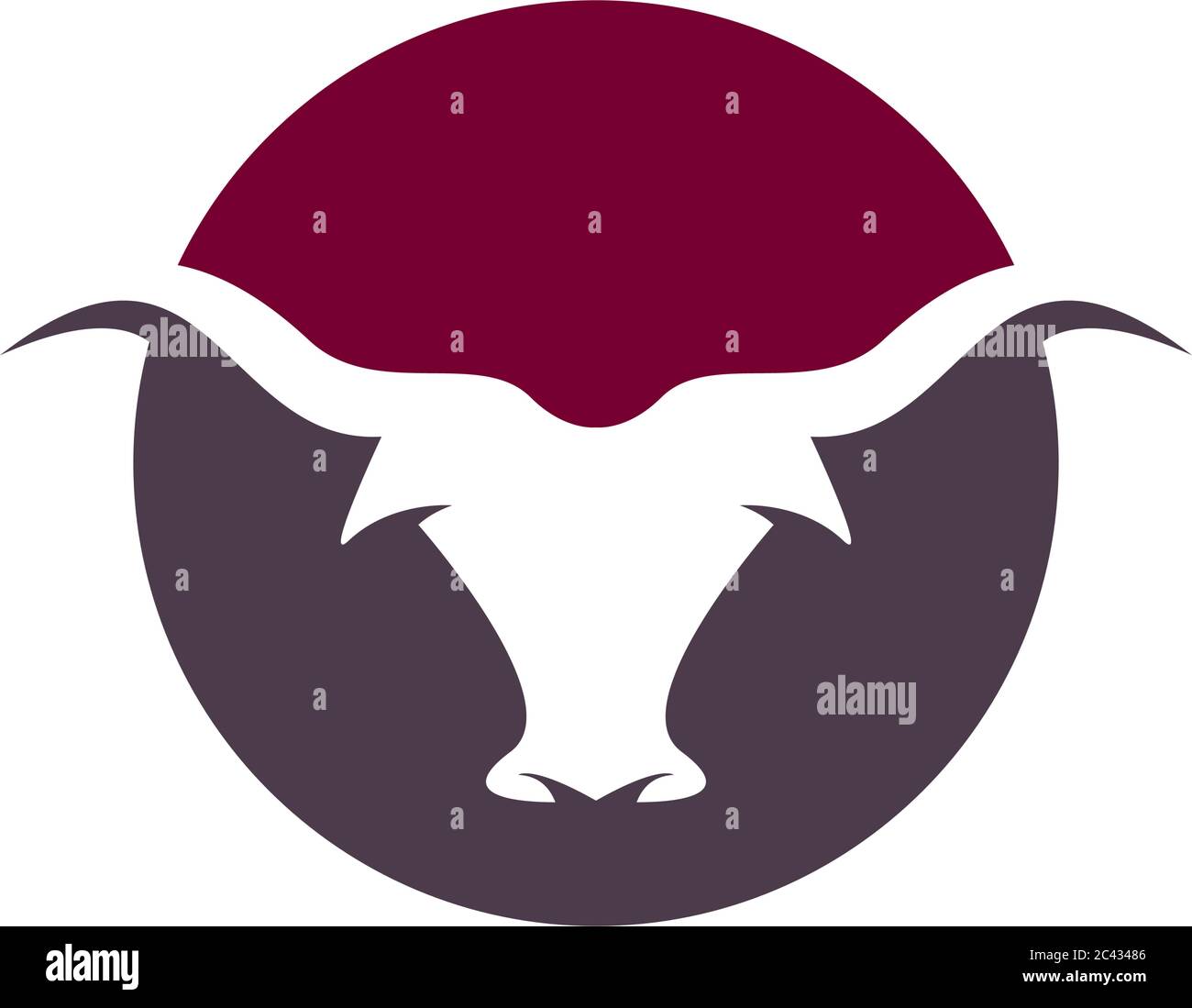 Bull Logo Template vector icon illustration Stock Vector Image & Art ...