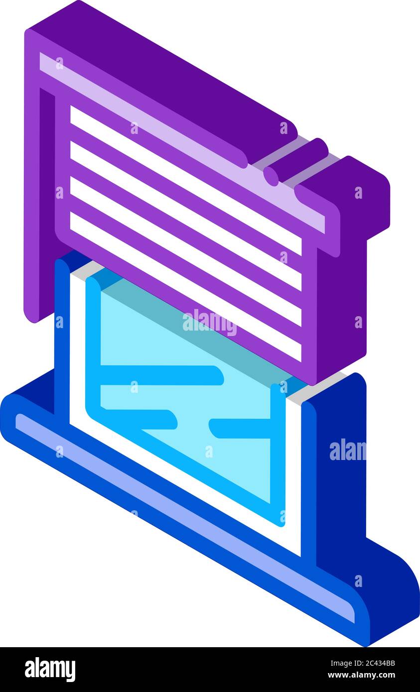 window with shutters isometric icon vector illustration Stock Vector ...