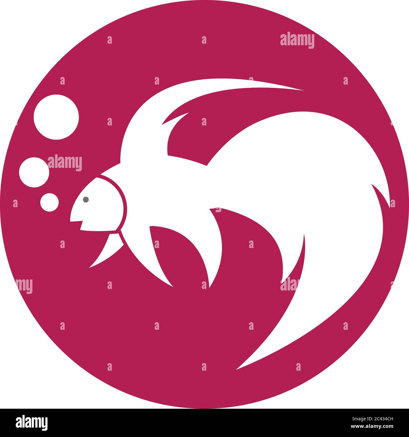 Fighting fish logo template vector icon illustration design Stock ...