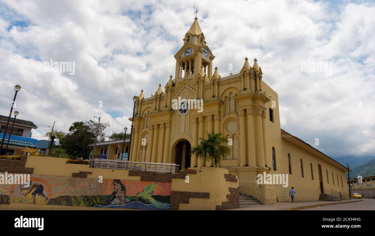 San Antonio de Macara, Loja / Ecuador - April 4 2019: Man walking next ...