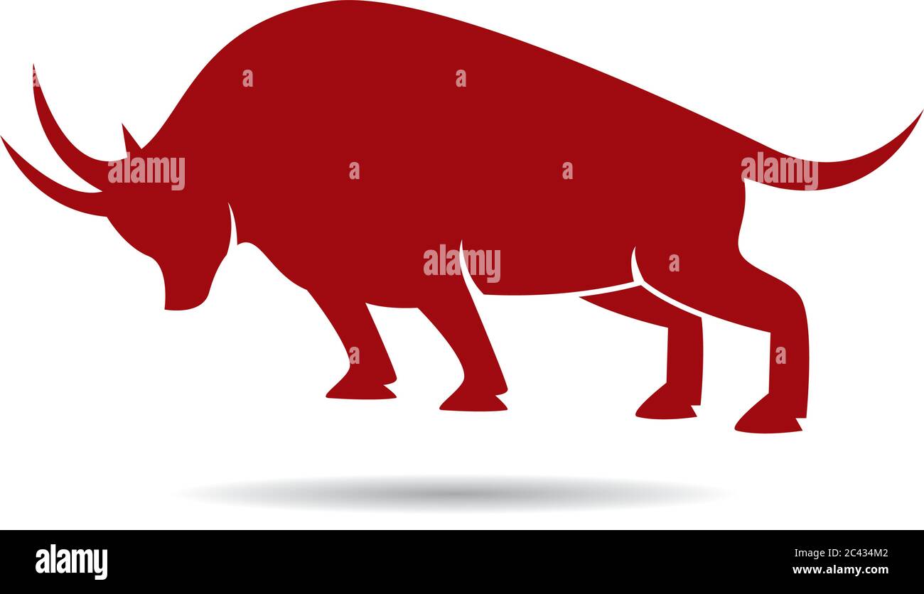 Bull Logo Template vector icon illustration Stock Vector Image & Art ...