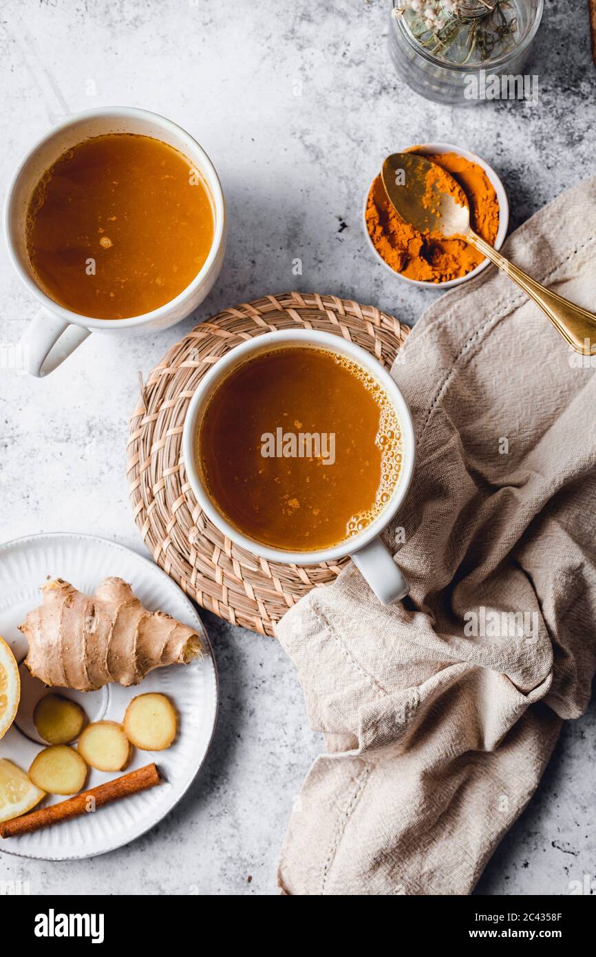 Cinnamon Ginger Tea Stock Photo - Alamy