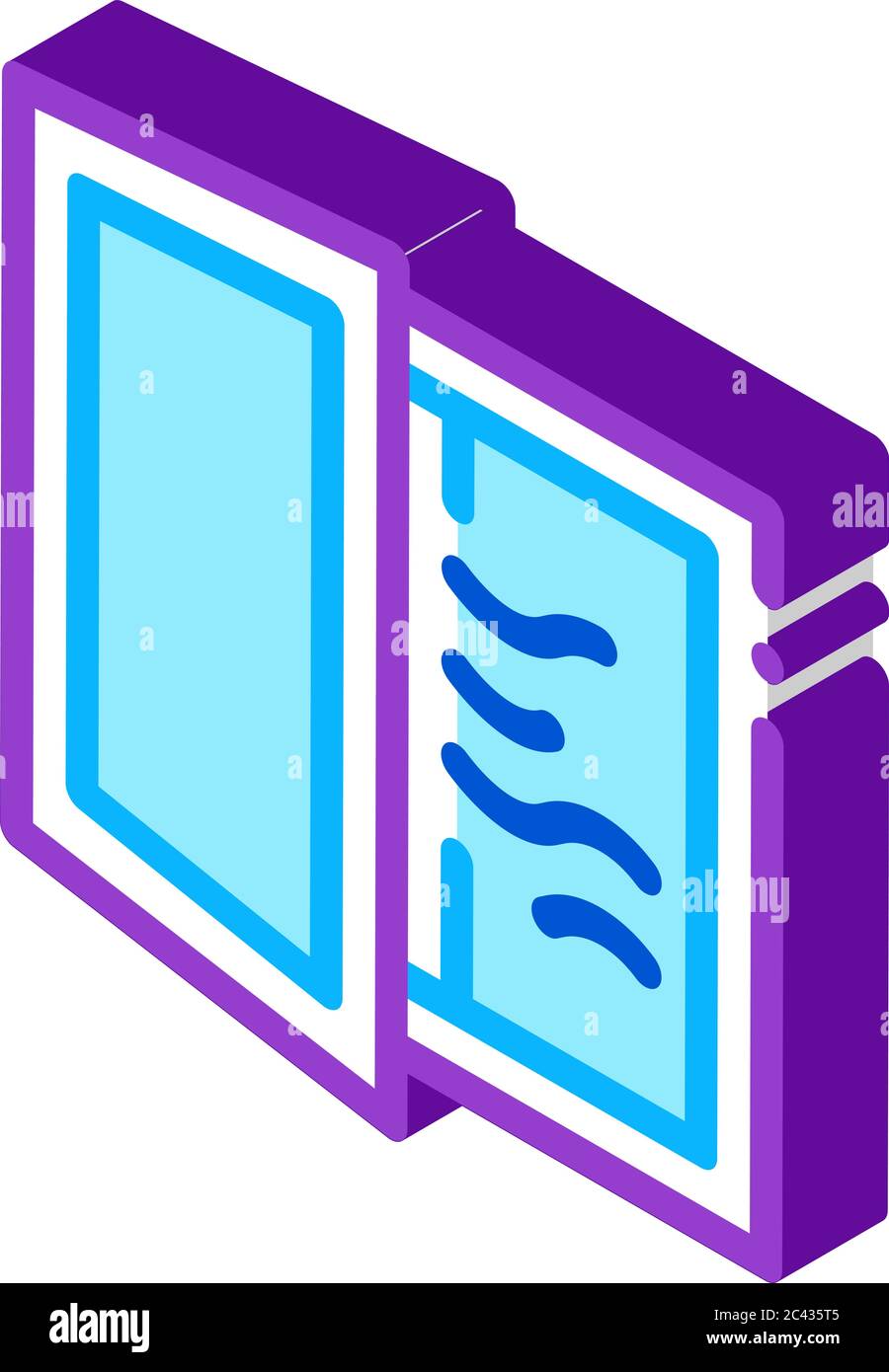 draft in window isometric icon vector illustration Stock Vector Image ...