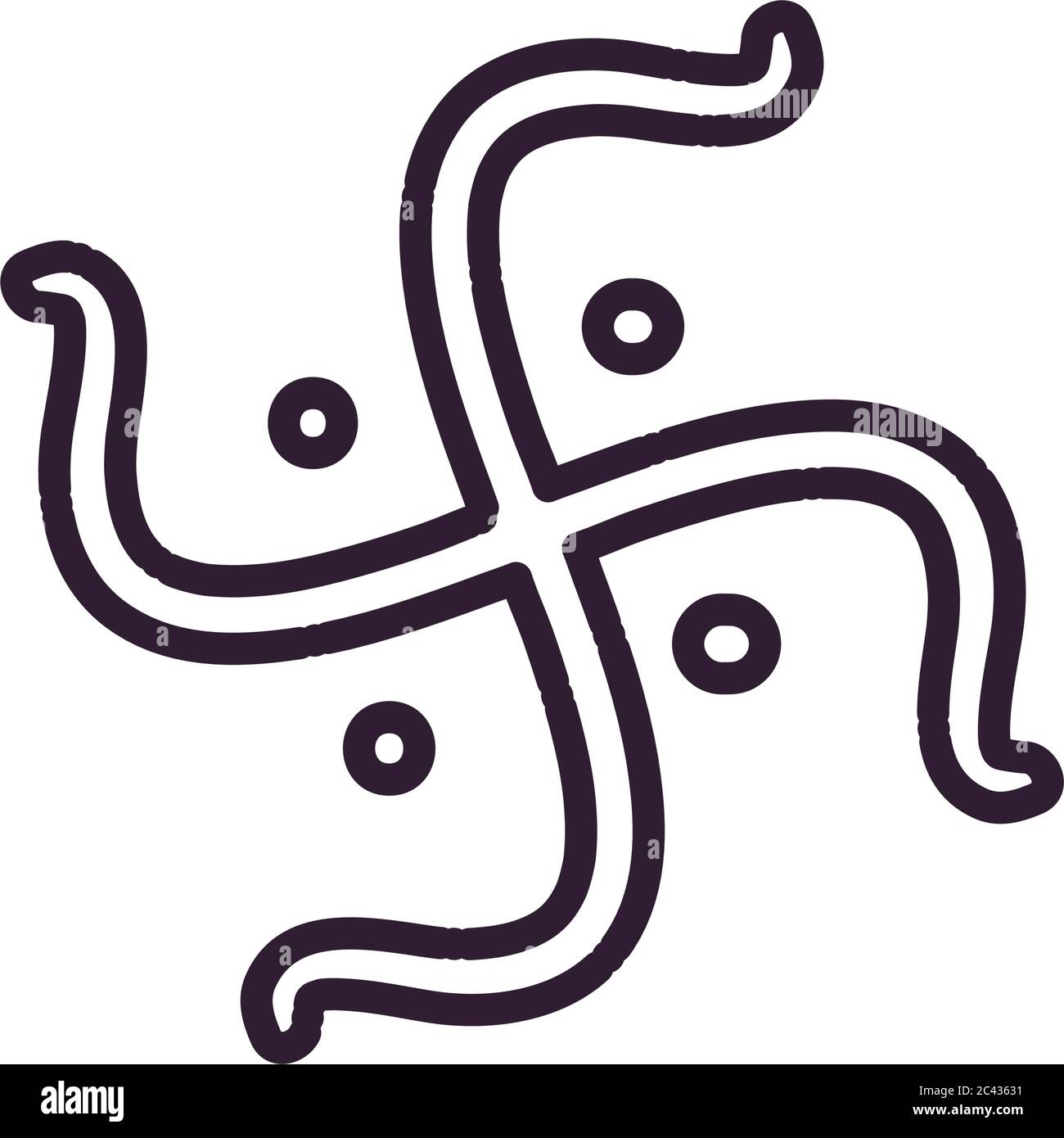 Indian swastica line style icon design, Culture travel india country ...