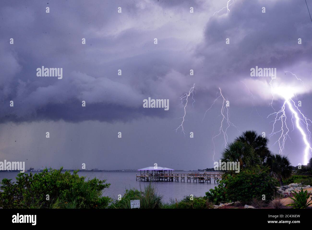 Melbourne Beach, Brevard County. Florida, USA. June 23, 2020. Severe ...