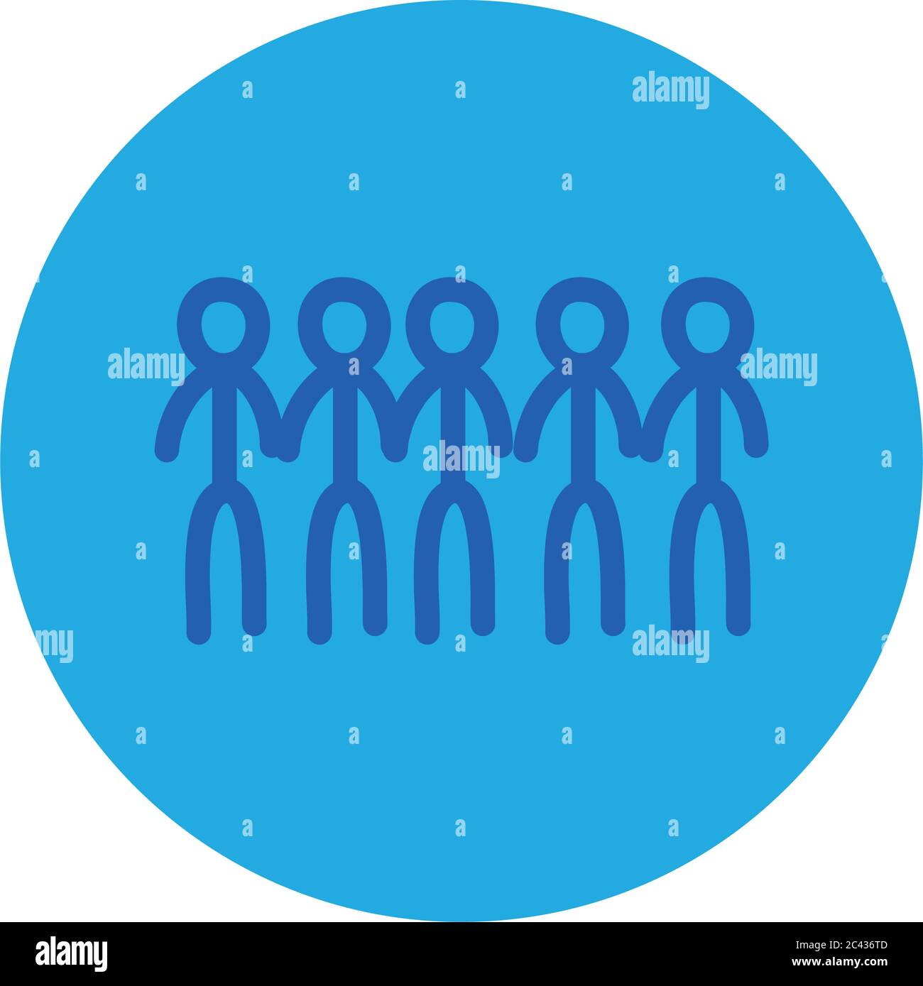 Stickfigure avatars gathering block style icon design of Person profile ...