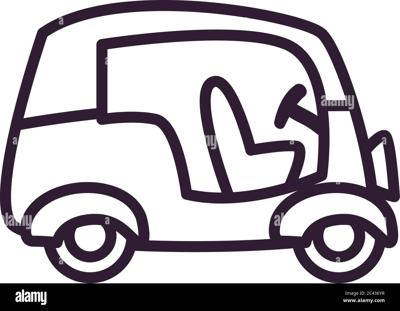 Indian car line style icon design, Culture travel india country asia ...