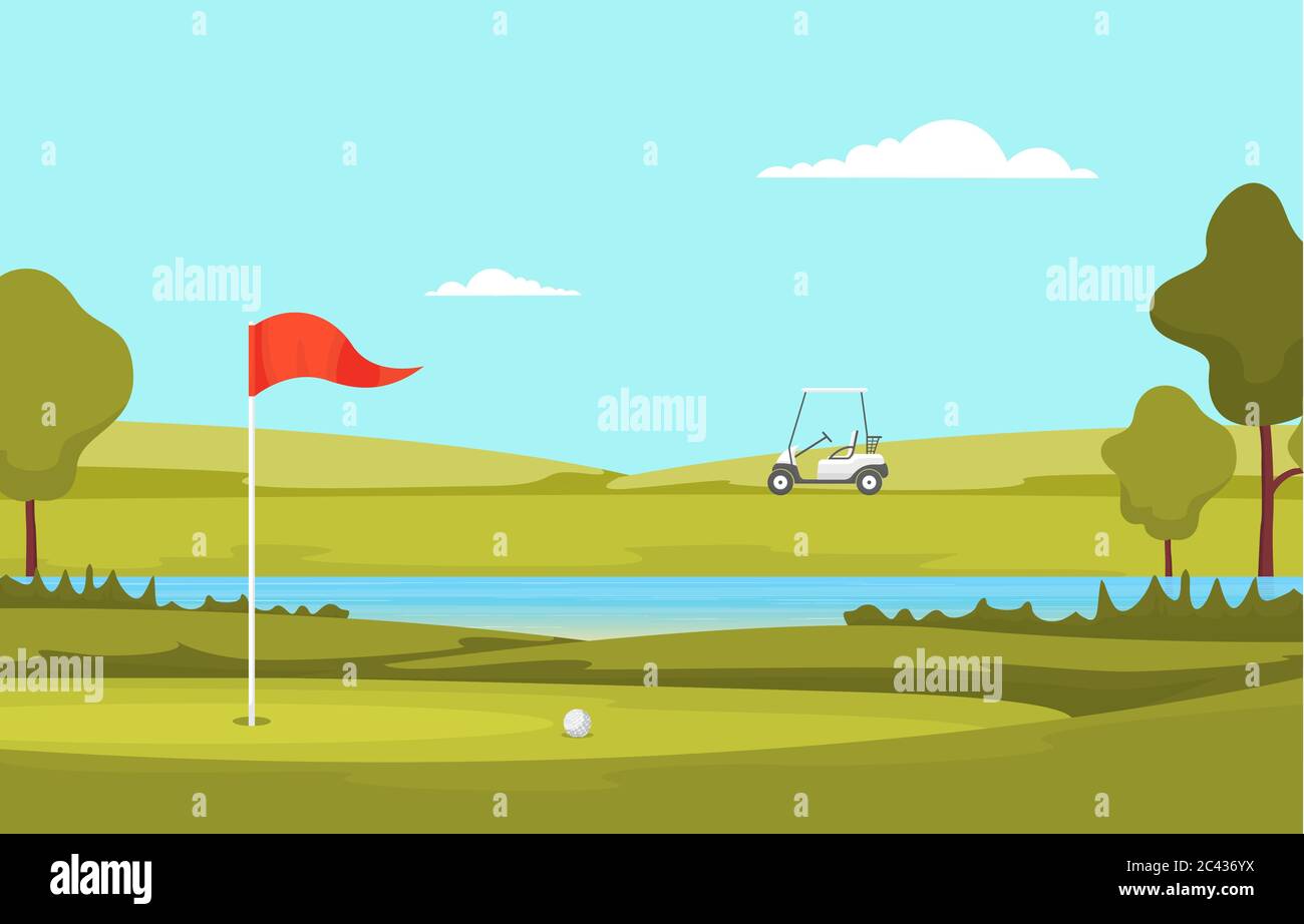 Golf cartoon bunker hi-res stock photography and images - Alamy