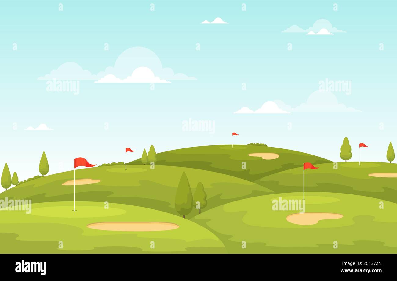 Golf cartoon bunker Stock Vector Images - Alamy