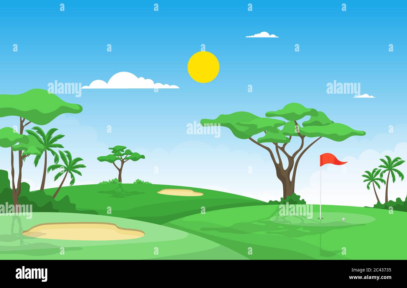 Golf cartoon hole hi-res stock photography and images - Alamy
