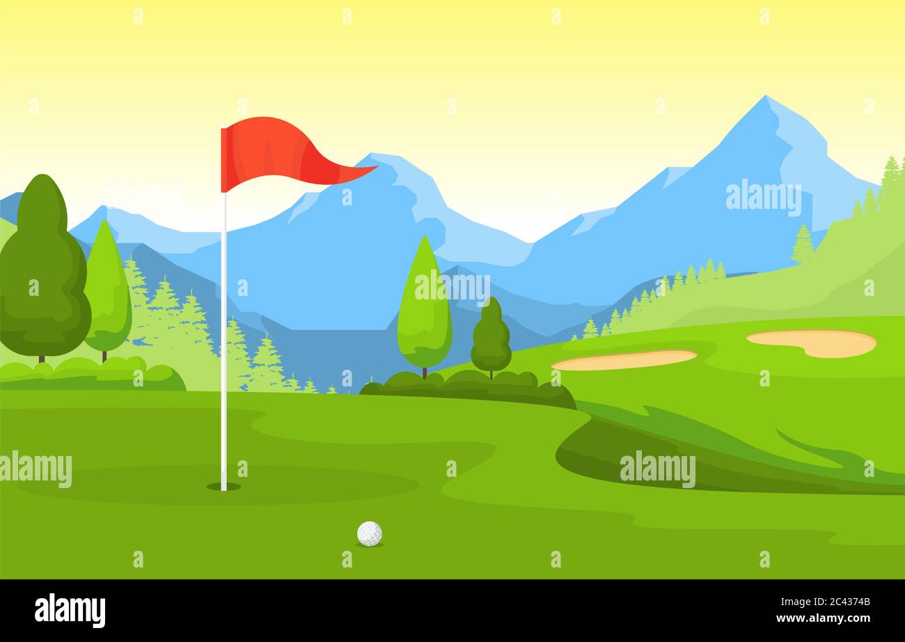 Golf cartoon hole hi-res stock photography and images - Alamy