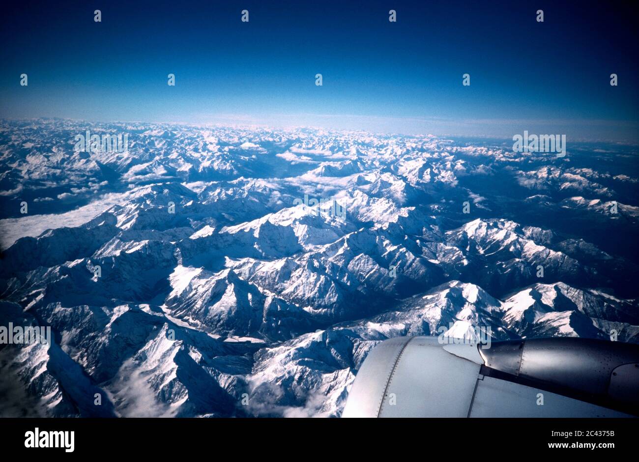 Mountain range from an aircraft perspective - altitude - nature ...