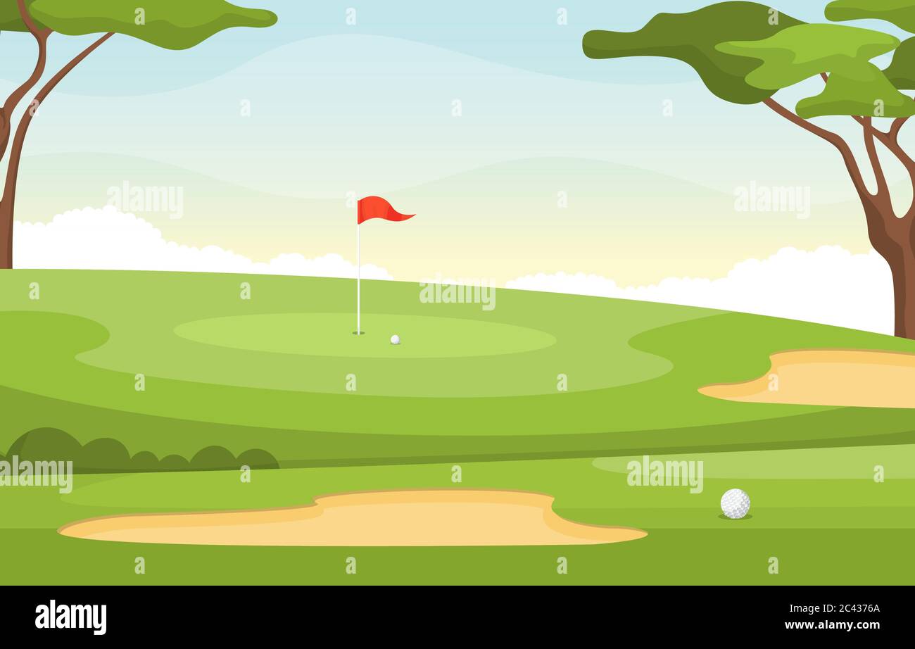 Golf cartoon hole hi-res stock photography and images - Alamy