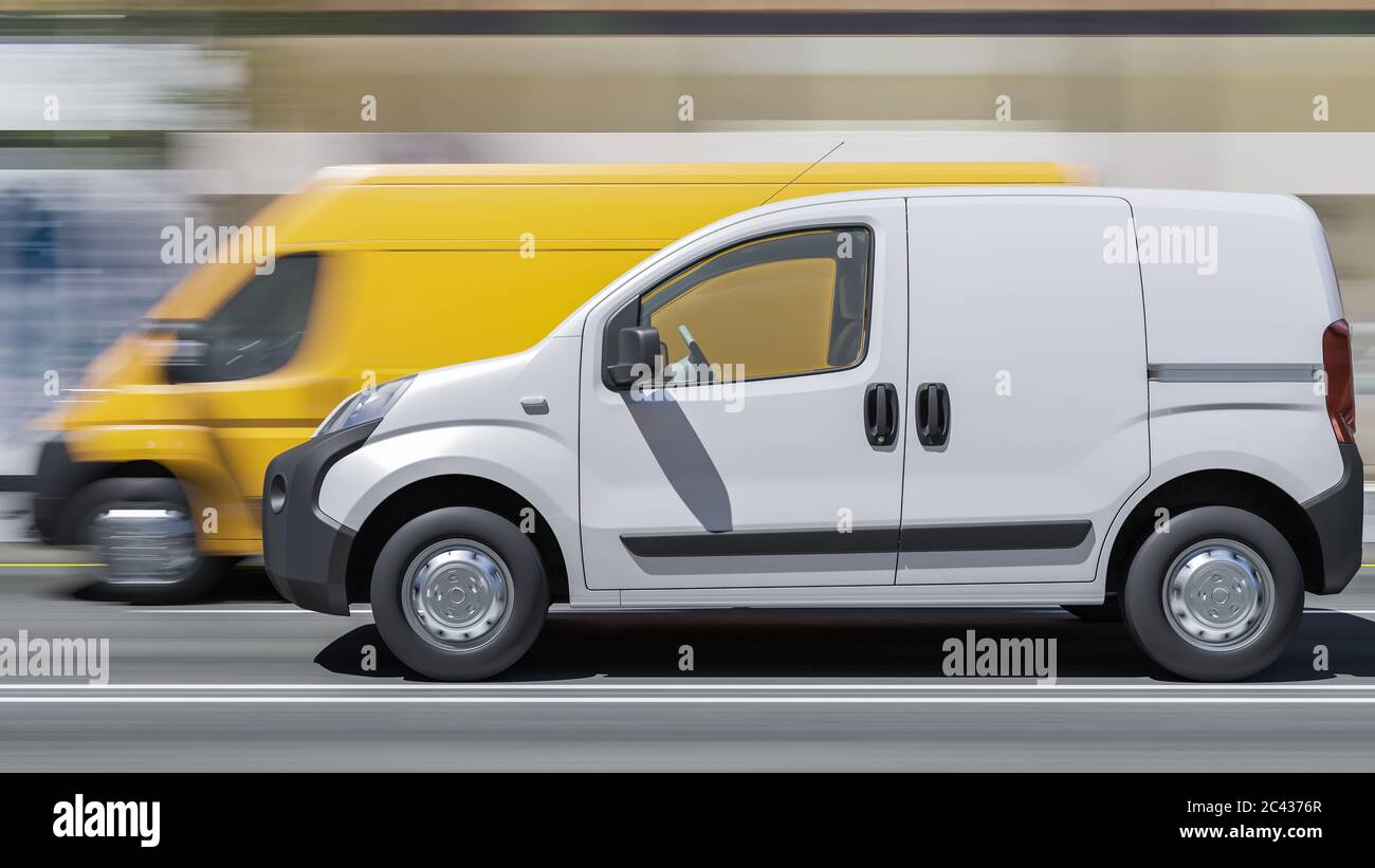 White mini van hi-res stock photography and images - Alamy