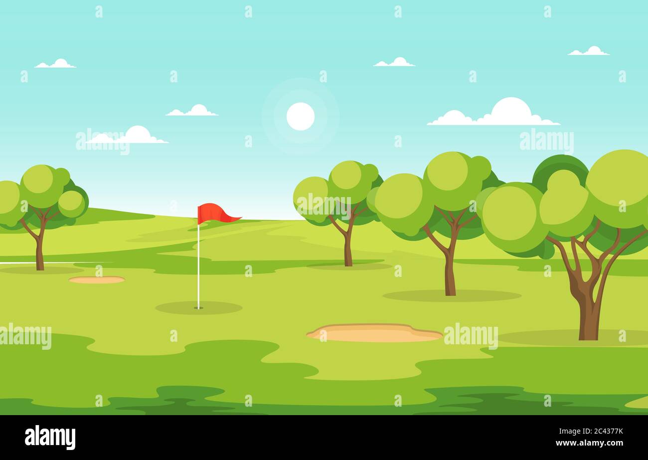 Golf cartoon bunker hi-res stock photography and images - Alamy