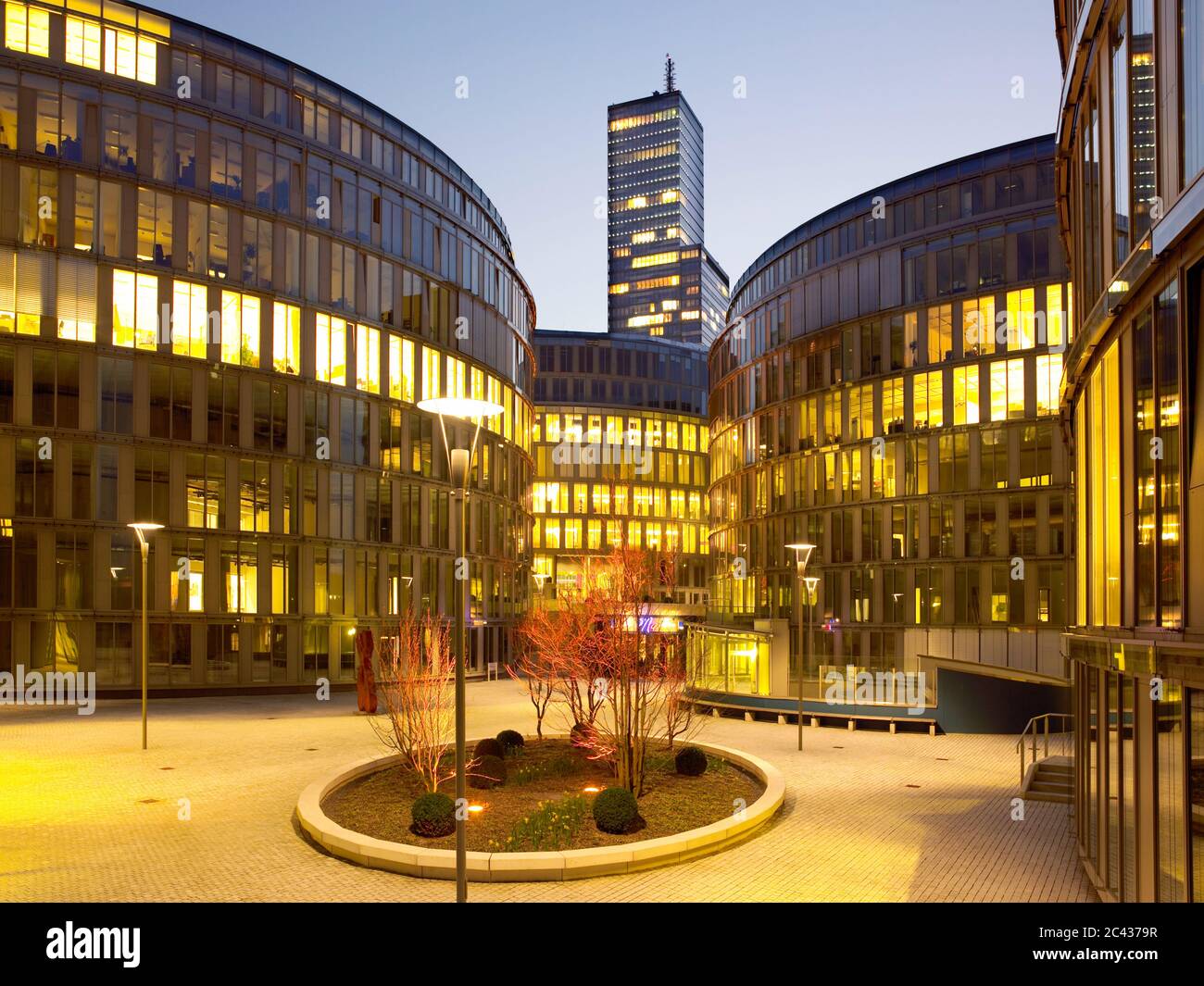 Modern office building complex - evening - architecture Stock Photo - Alamy