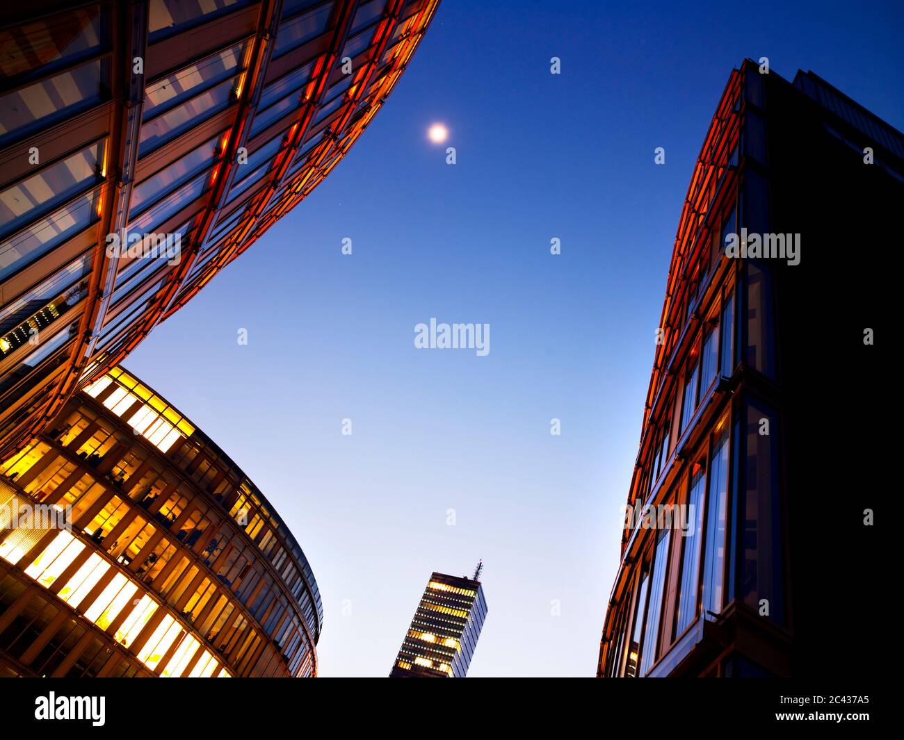 Modern office building complex - evening - architecture Stock Photo - Alamy